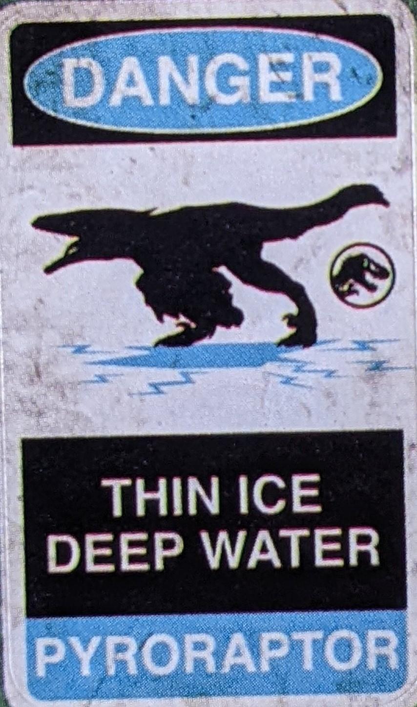 Pyroraptor warning sign | Jurassic Park | Know Your Meme
