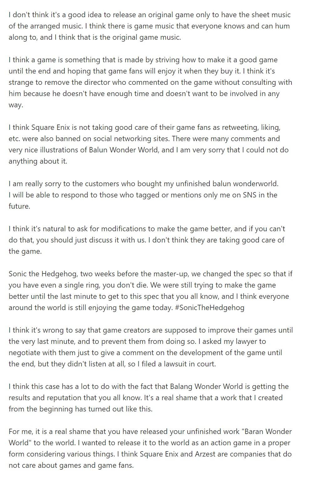 balan wonderworld controversy 2/2 end | Square Enix | Know Your Meme