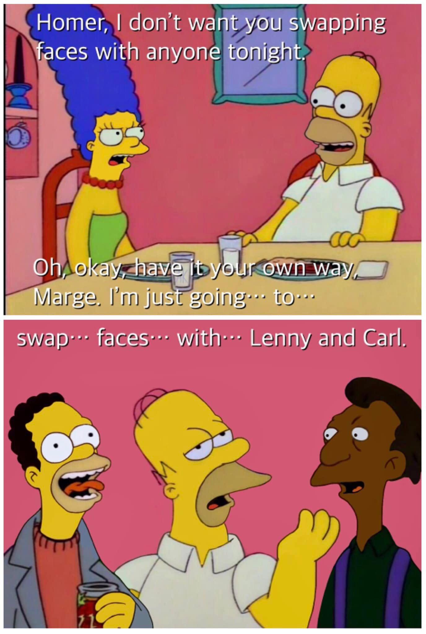 Swapping Faces | Simpsons Bortposting® | Know Your Meme