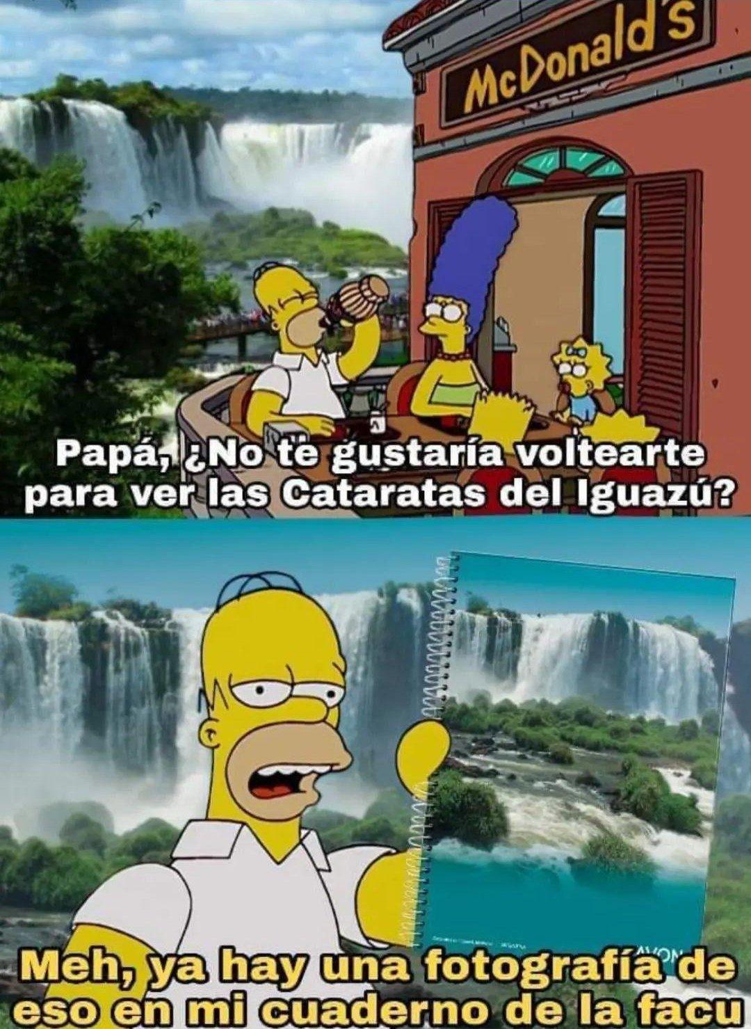 Iguazu Falls (in Spanish) | The Simpsons | Know Your Meme