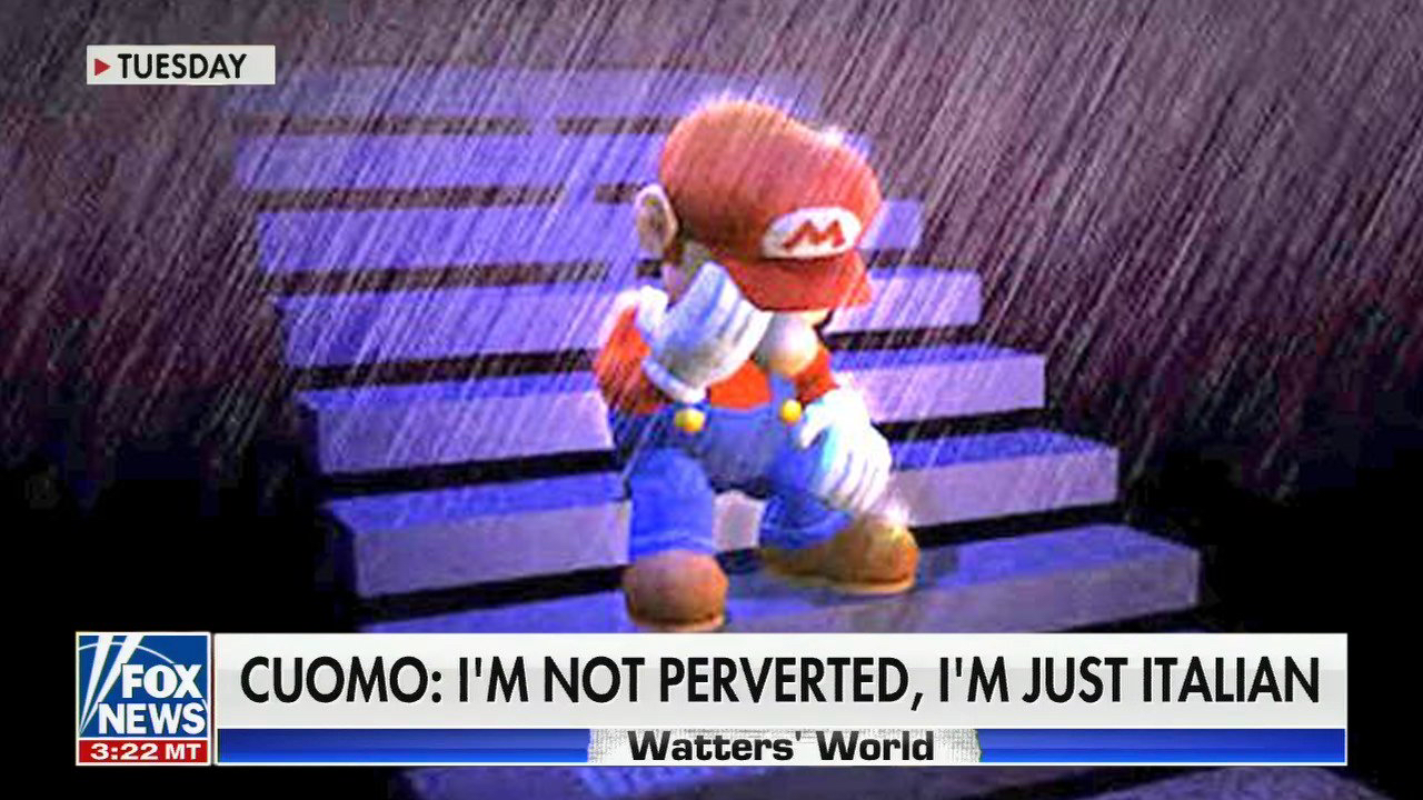 cuomo: not perverted just italian | Mario Crying In The Rain On Steps ...