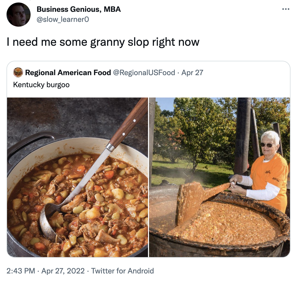 granny slop | Regional American Food | Know Your Meme