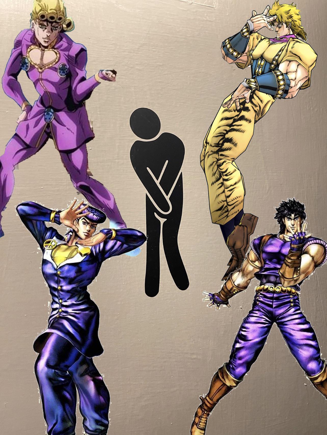 Watching to much Jojo, seen this toilet sign and instantly seen it as a ...