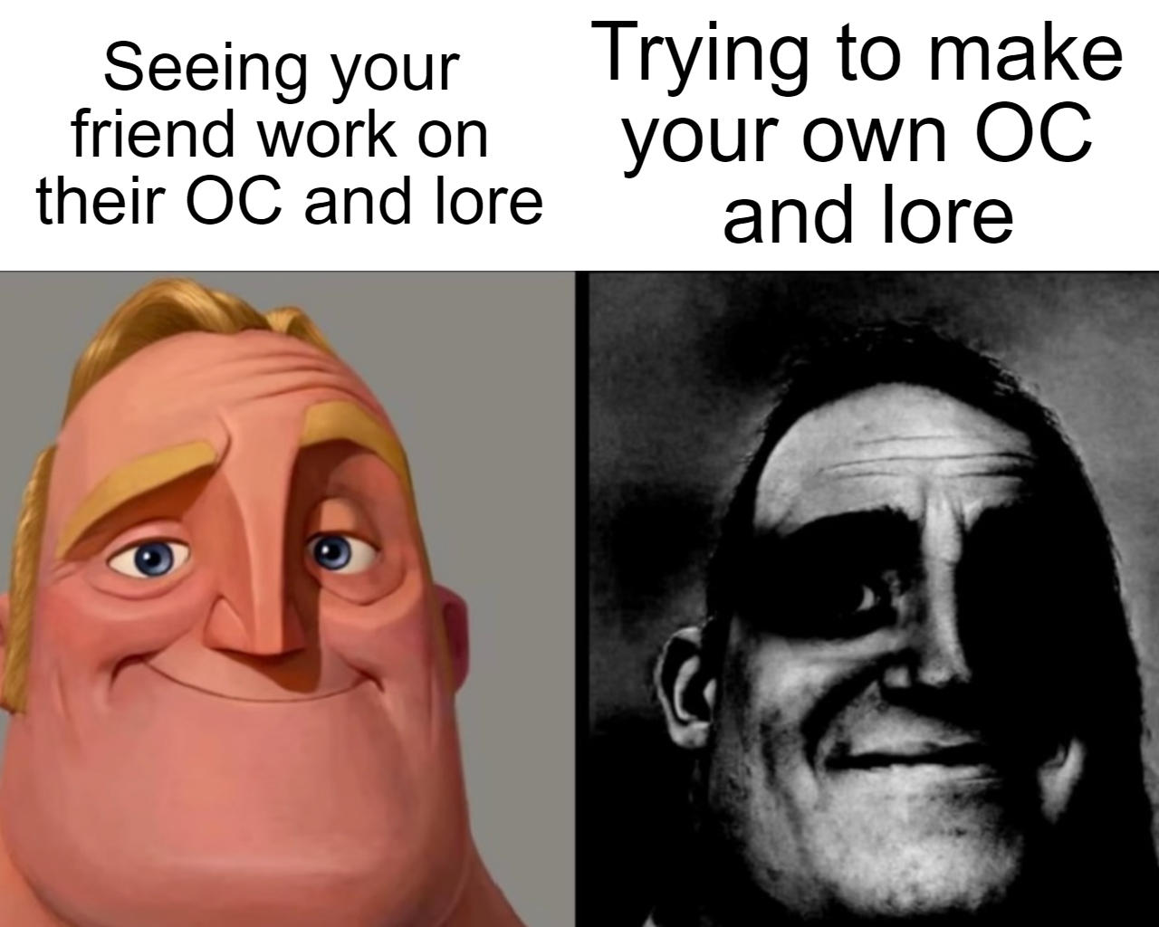 What it's like having friends with OCs | Traumatized Mr. Incredible / People Who Don't Know vs ...