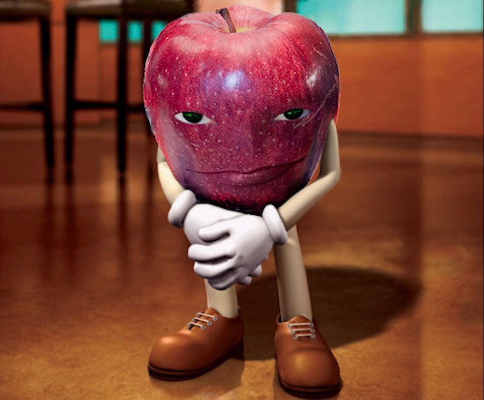Standing Wapple Apple With A Face Wapple Know Your Meme
