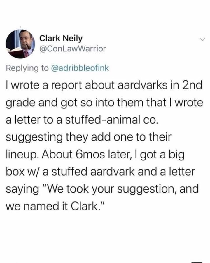 Clark the aardvark | /r/wholesomememes | Wholesome Memes | Know Your Meme