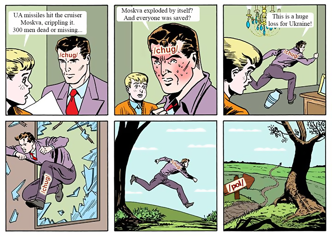 And they all lived happily ever after. | Moskva Sinking | Know Your Meme