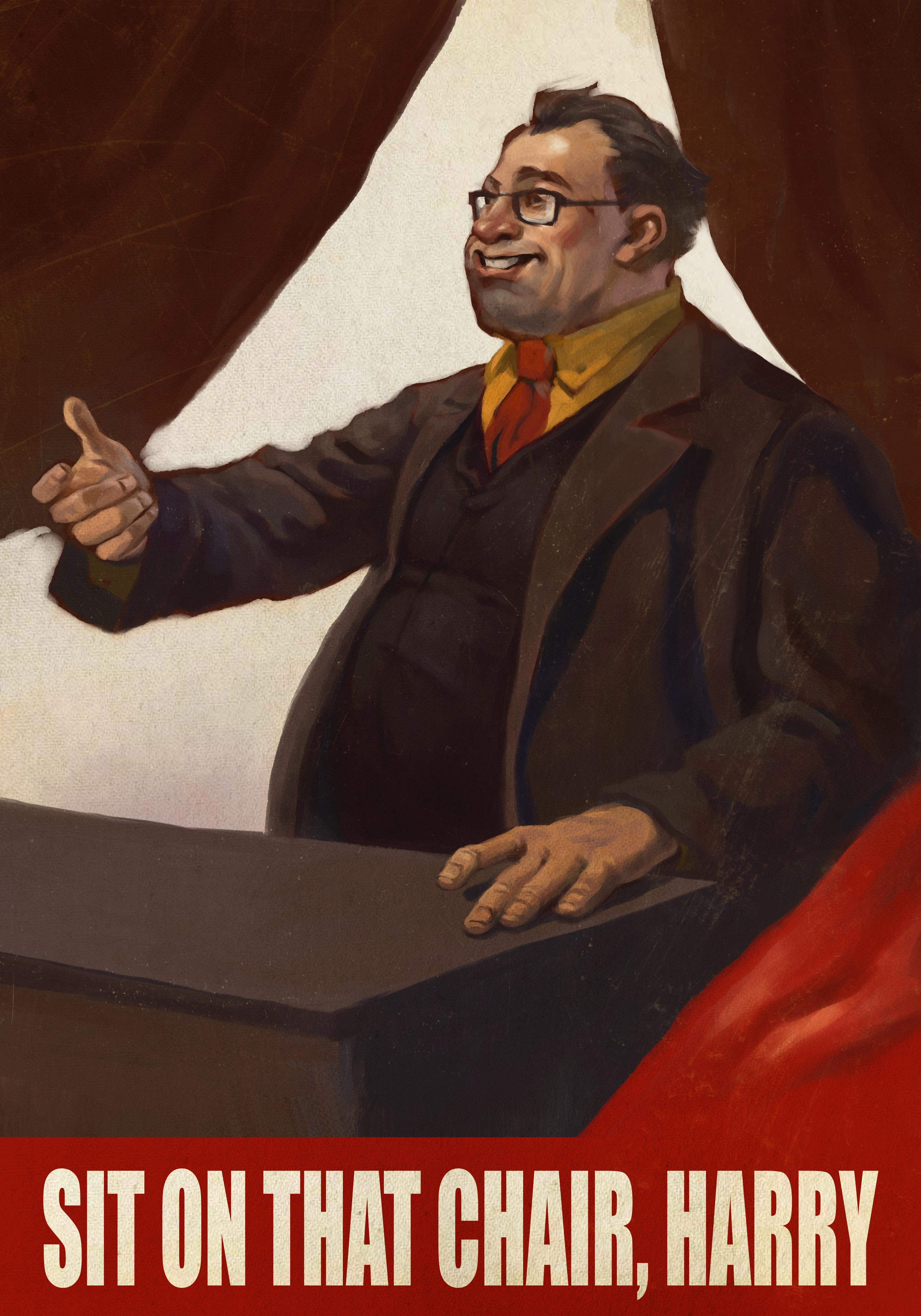 Sit on That Chair, Harry | Disco Elysium Evrart's Chair | Know Your Meme