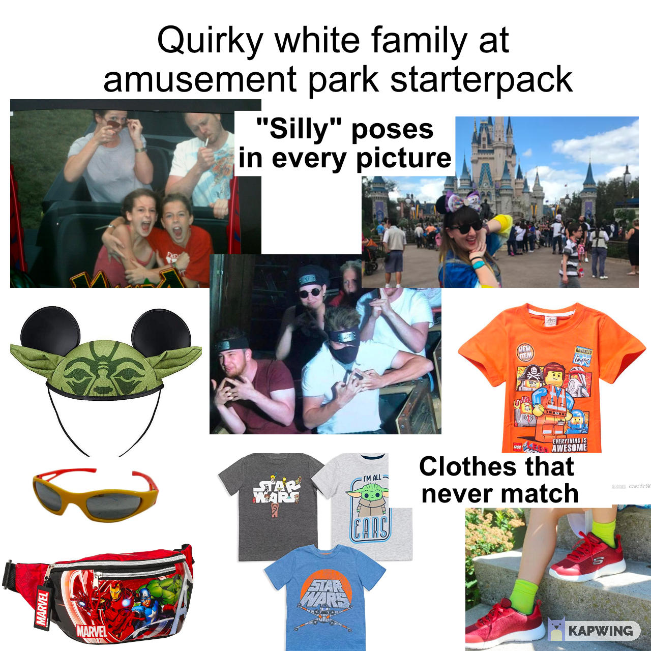 Quirky white family at amusement park starterpack | /r/starterpacks ...