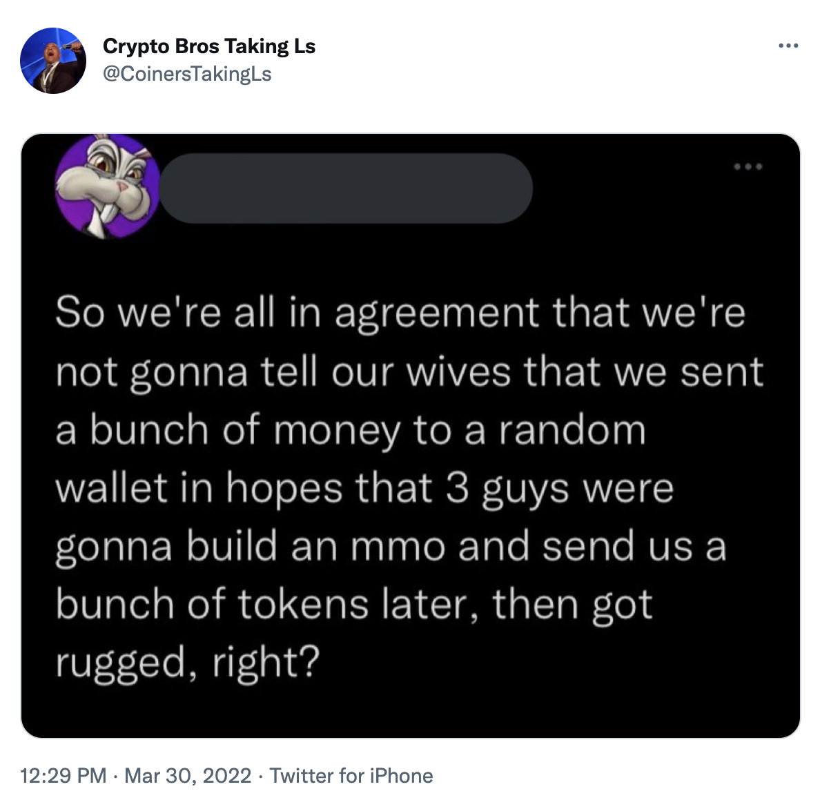 Crypto Bros Taking L's | Crypto Bros Taking Ls | Know Your Meme