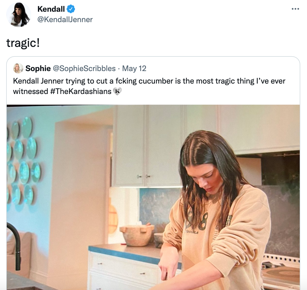 Tragic! | Kendall Jenner Cucumber Girl | Know Your Meme