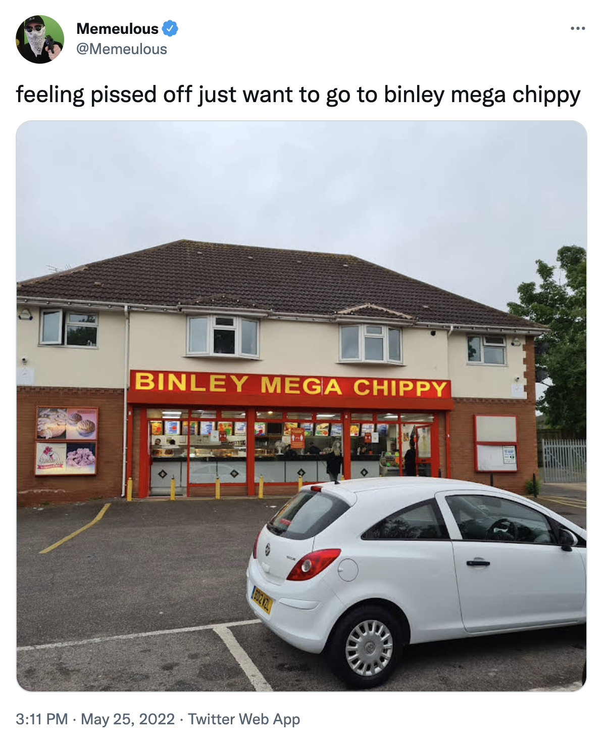 Binley Mega Chippy (meme) | Binley Mega Chippy | Know Your Meme