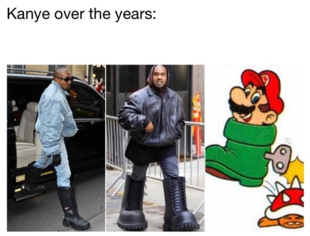 Kanye in the mario boot | Kanye West's Big Balenciaga Boots | Know Your ...