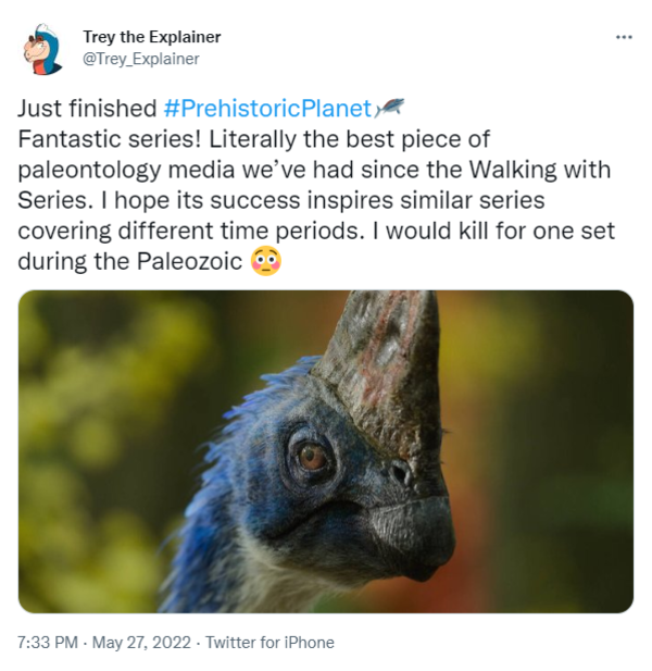 Trey the Explainer's Tweet on Prehistoric Planet | Prehistoric Planet ...