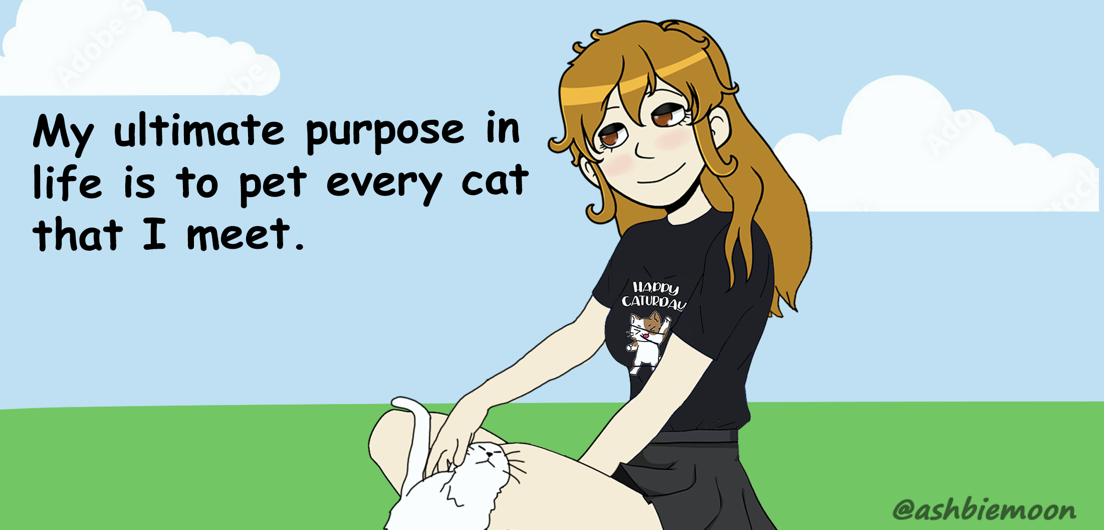 Pet every kitty | Ashbie Moon / Aspie Girl / Aspie Chan | Know Your Meme