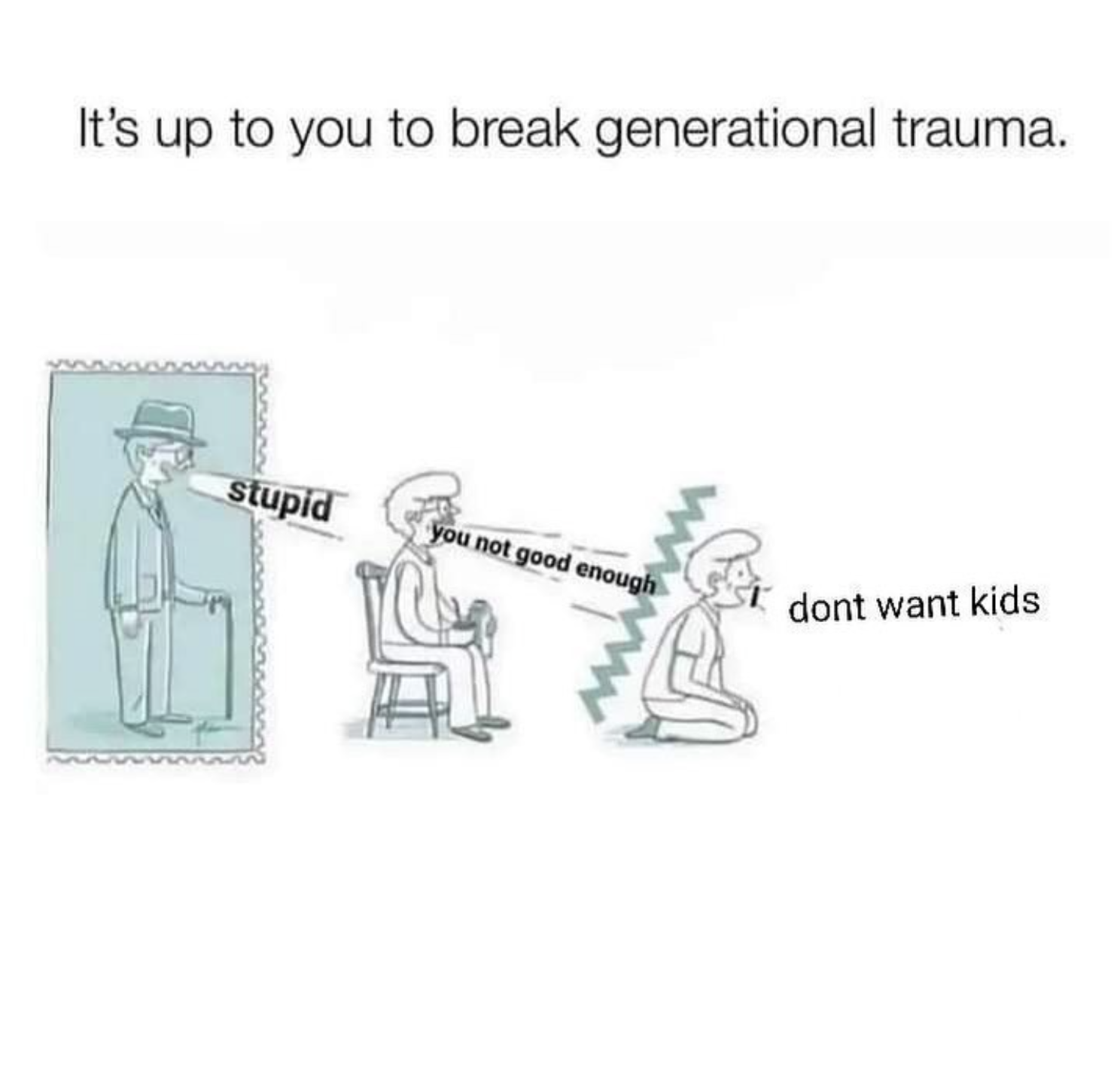 It’s Up To You To Break Generational Trauma (meme) | It’s Up To You To ...