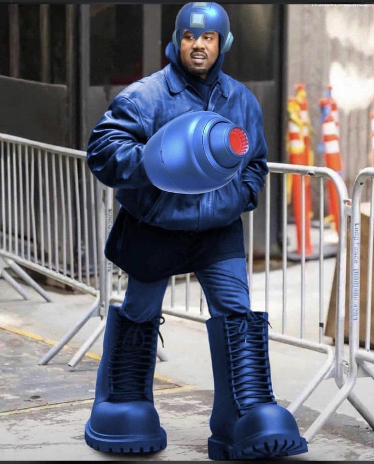 Megaman Kanye | Kanye West's Big Balenciaga Boots | Know Your Meme