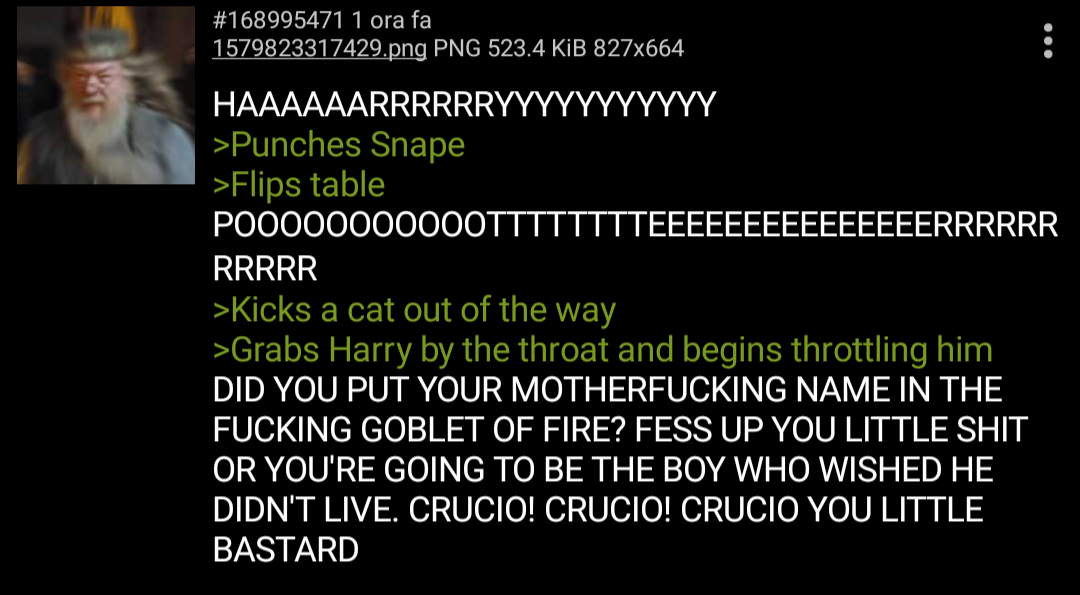 Anon watches Harry Potter calmly | /r/Greentext | Greentext Stories ...