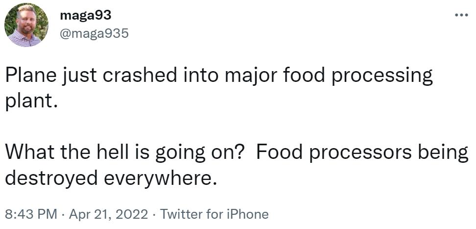 Plane just crashed into major food processing plant. | Food Processing ...