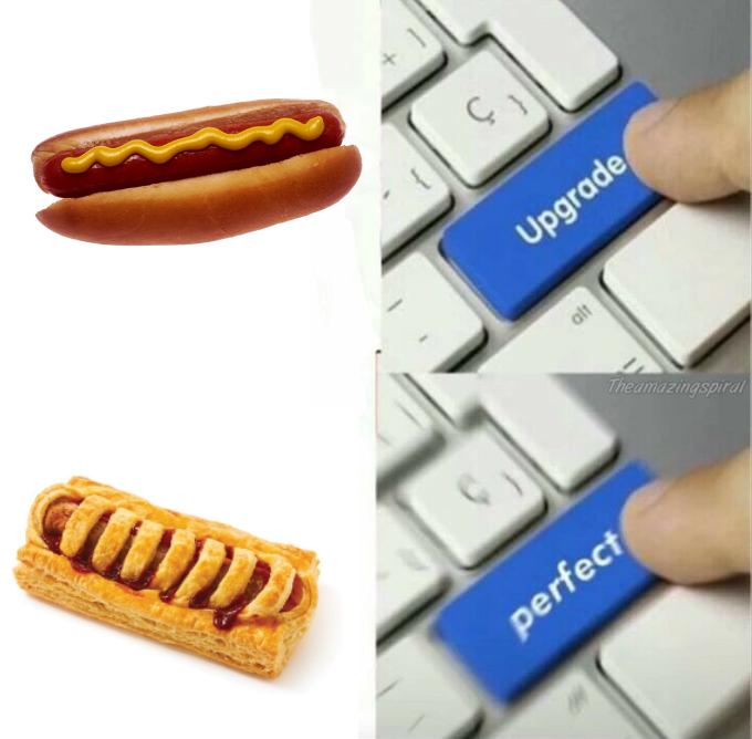 hotdog upgrade | Upgrade Button | Know Your Meme