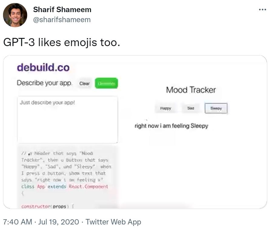 GPT-3 likes emojis too. | GPT-3 | Know Your Meme