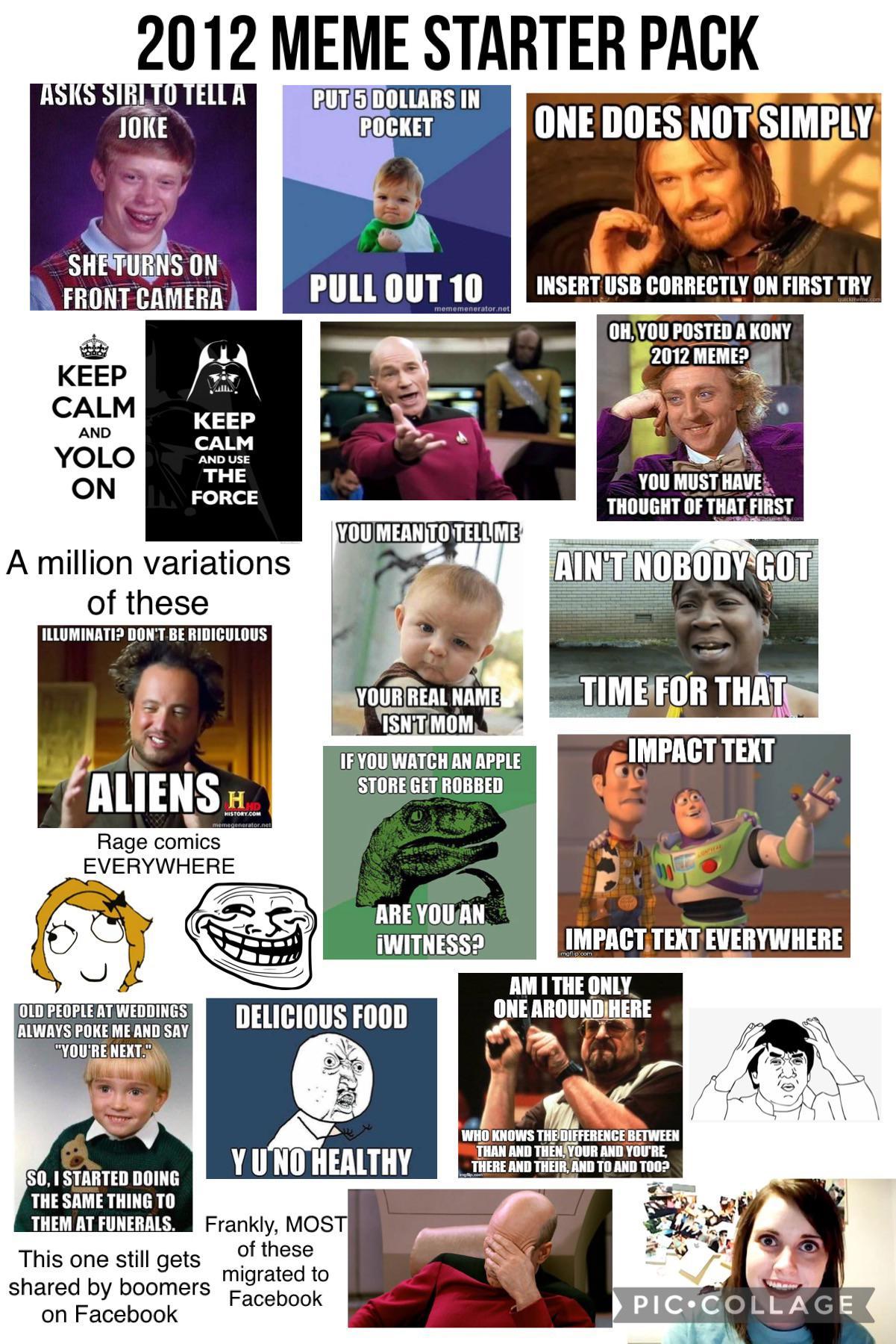 2012 meme starter pack | /r/starterpacks | Starter Packs | Know Your Meme