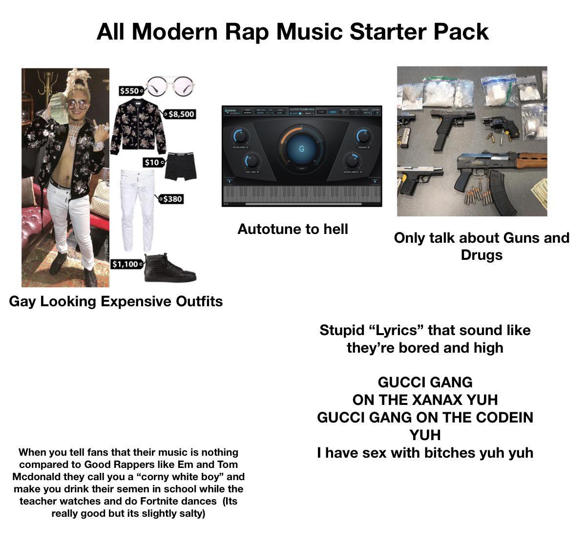 All modern rap music starter pack | /r/starterpacks | Starter Packs ...