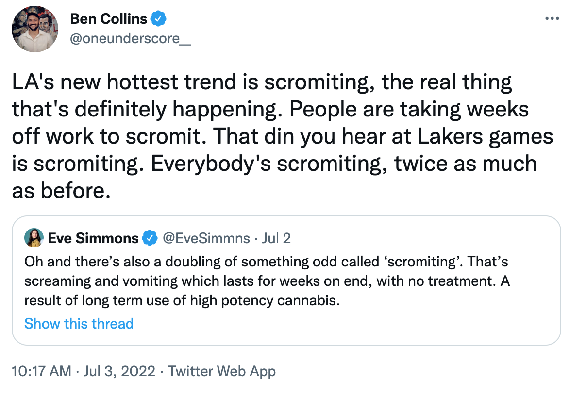 Everyone's Scromiting | Scromiting | Know Your Meme