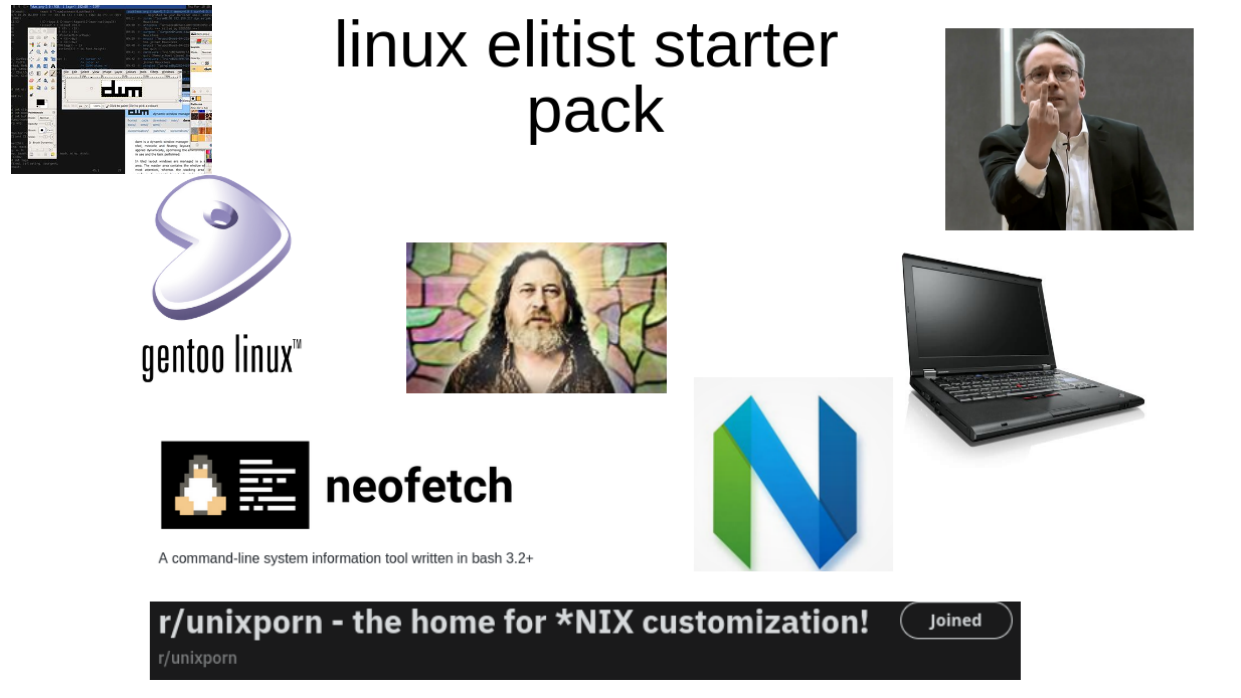 Linux Elitist Starter Pack | /r/starterpacks | Starter Packs | Know ...