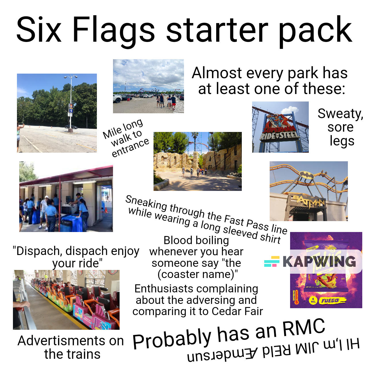 Six Flags Starter Pack | /r/starterpacks | Starter Packs | Know Your Meme
