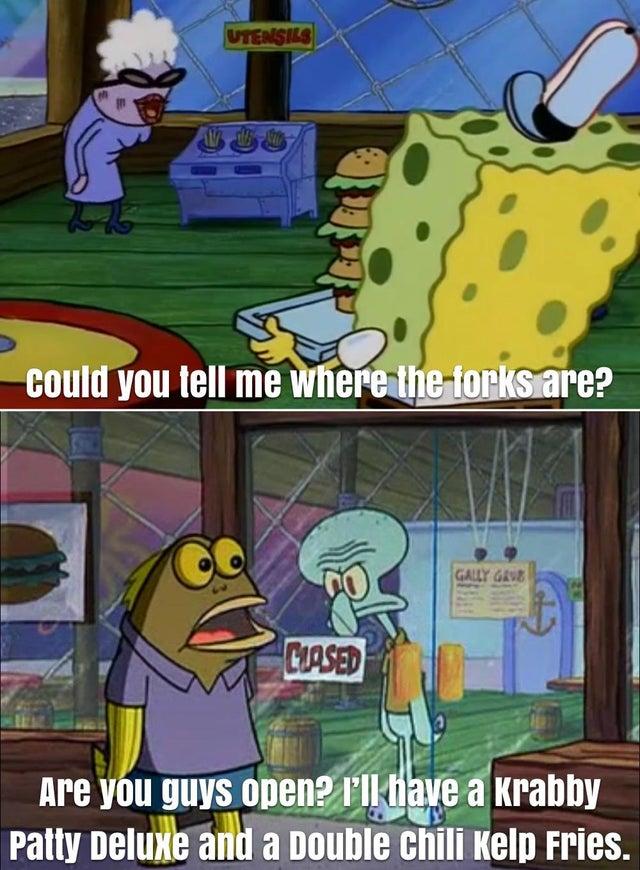 Working In The Service Industry | SpongeBob SquarePants | Know Your Meme