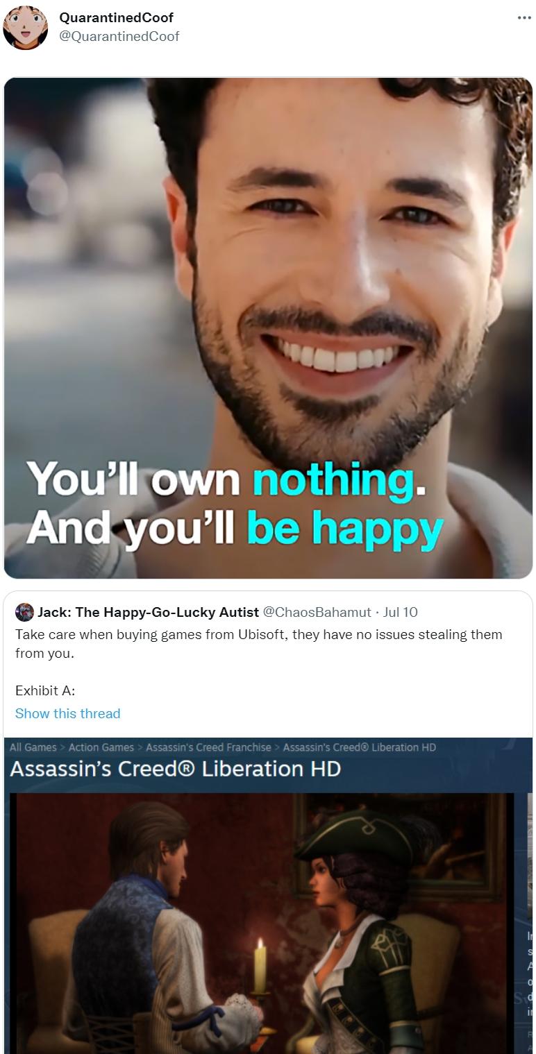 "You'll Own Nothing and You'll Be Happy" | Ubisoft Game Decommissioning ...
