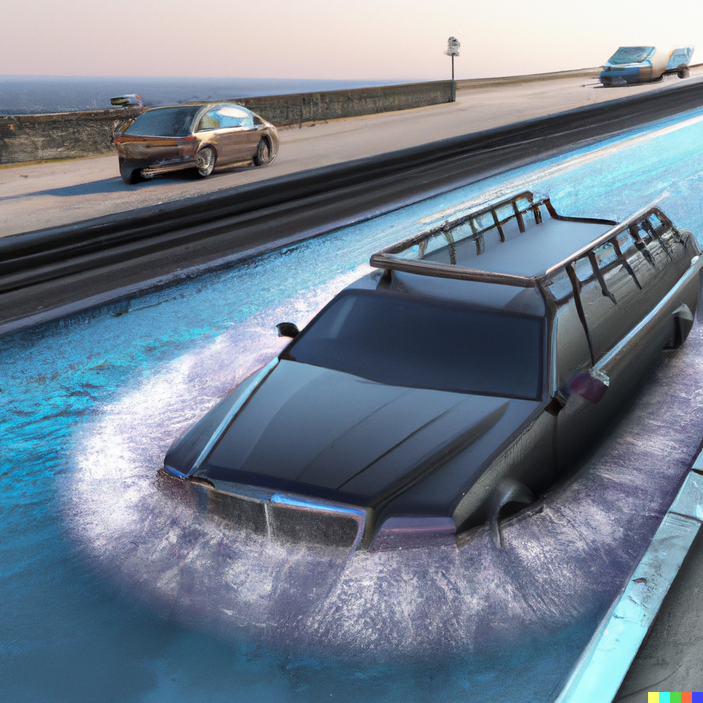 Driving in the car pool lane | DALL-E | Know Your Meme