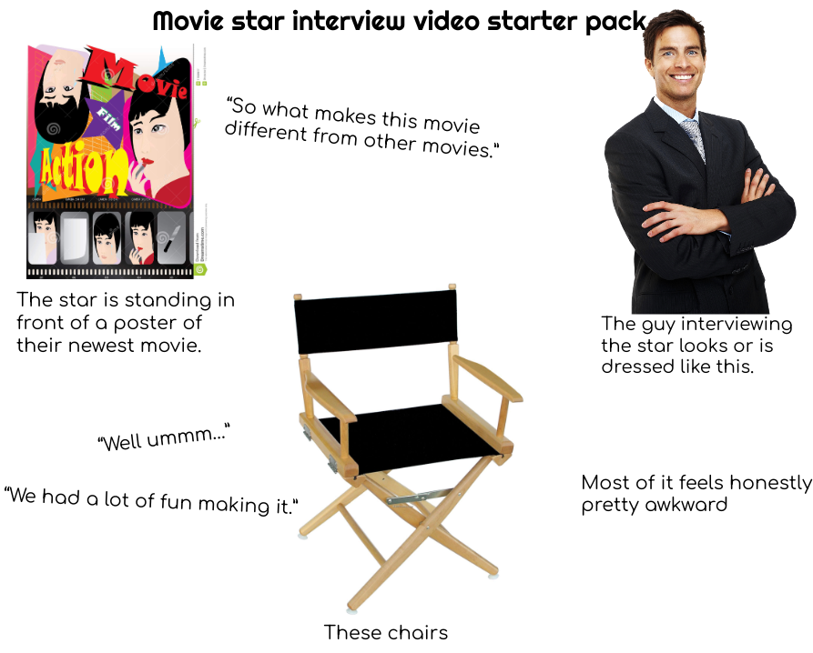 Movie star interview video Starter pack | /r/starterpacks | Starter ...