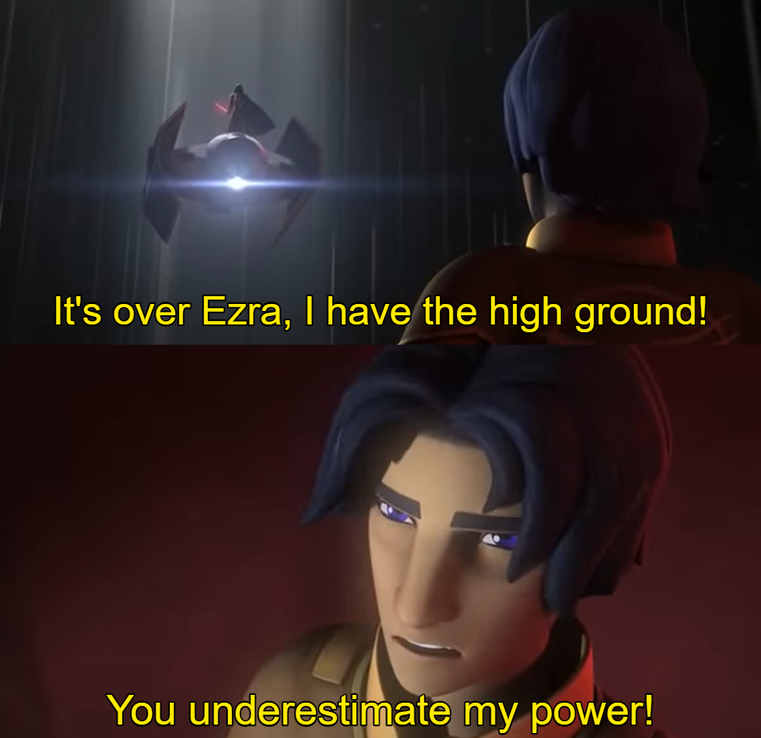 He came prepared this time- with a portable high ground | /r ...