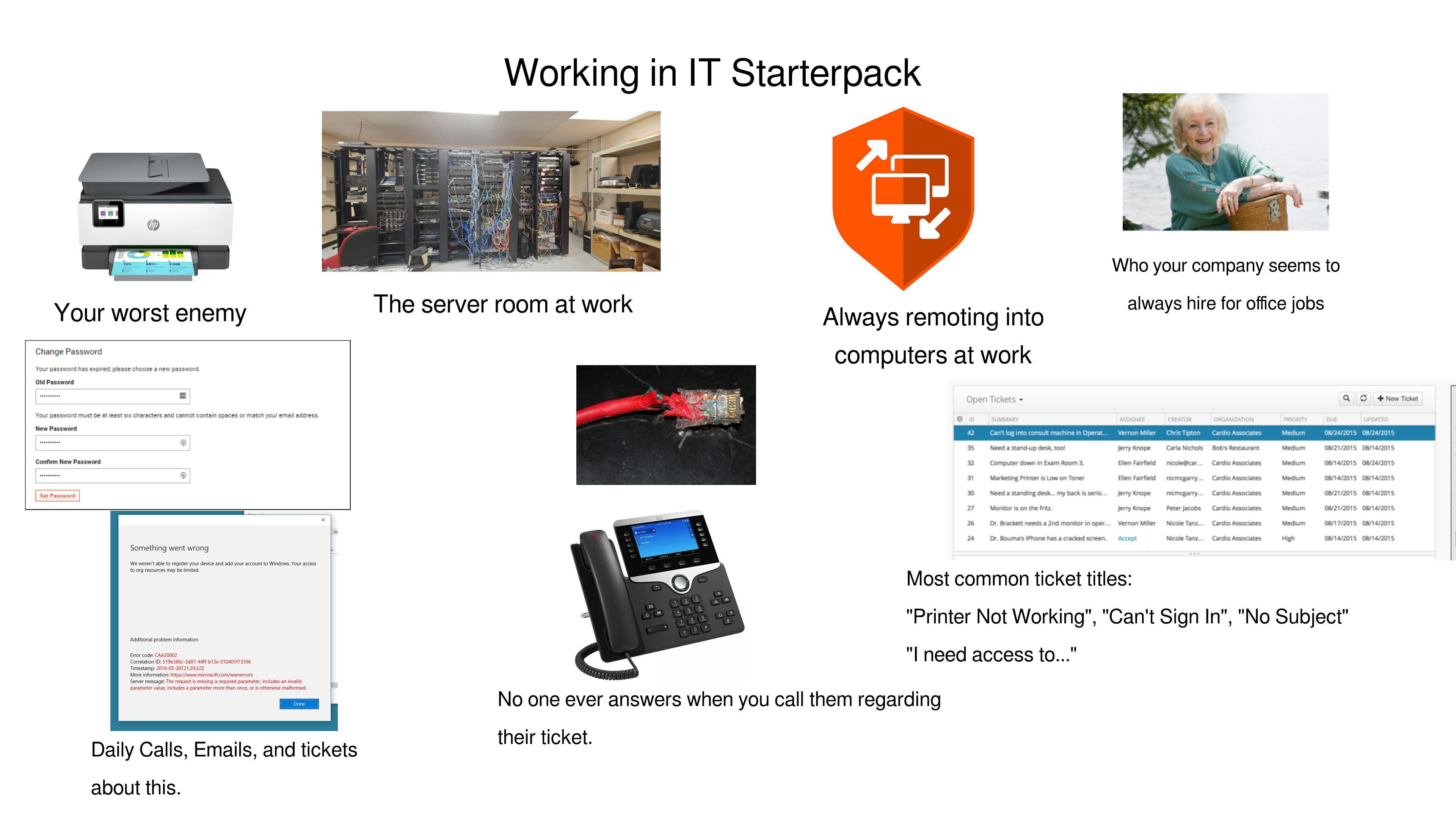Working in IT Starterpack. | /r/starterpacks | Starter Packs | Know ...