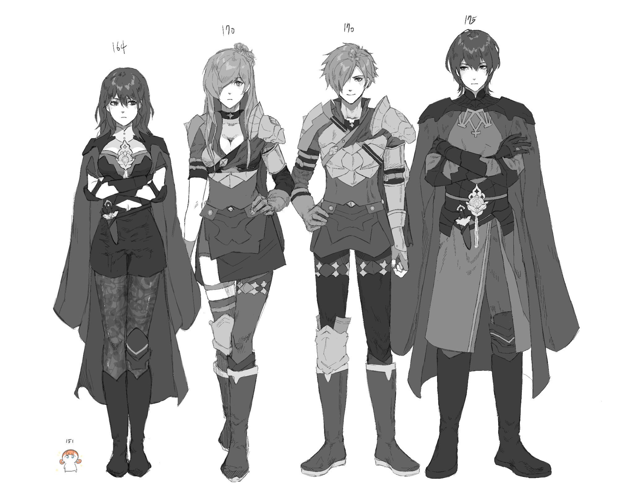 Mercenary size comparison - by 1miG_05 | Fire Emblem: Three Houses ...