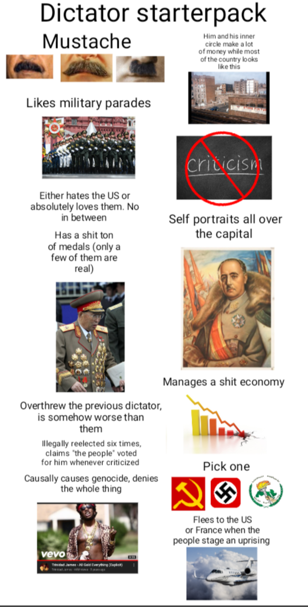 Dictator starterpack | /r/starterpacks | Starter Packs | Know Your Meme