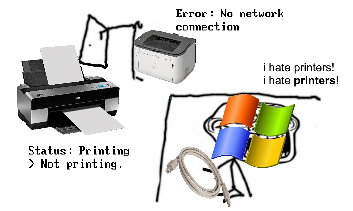 i hate printers | I Hate the Antichrist | Know Your Meme
