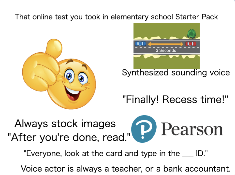 That online test you took in elementary school starter pack | /r ...