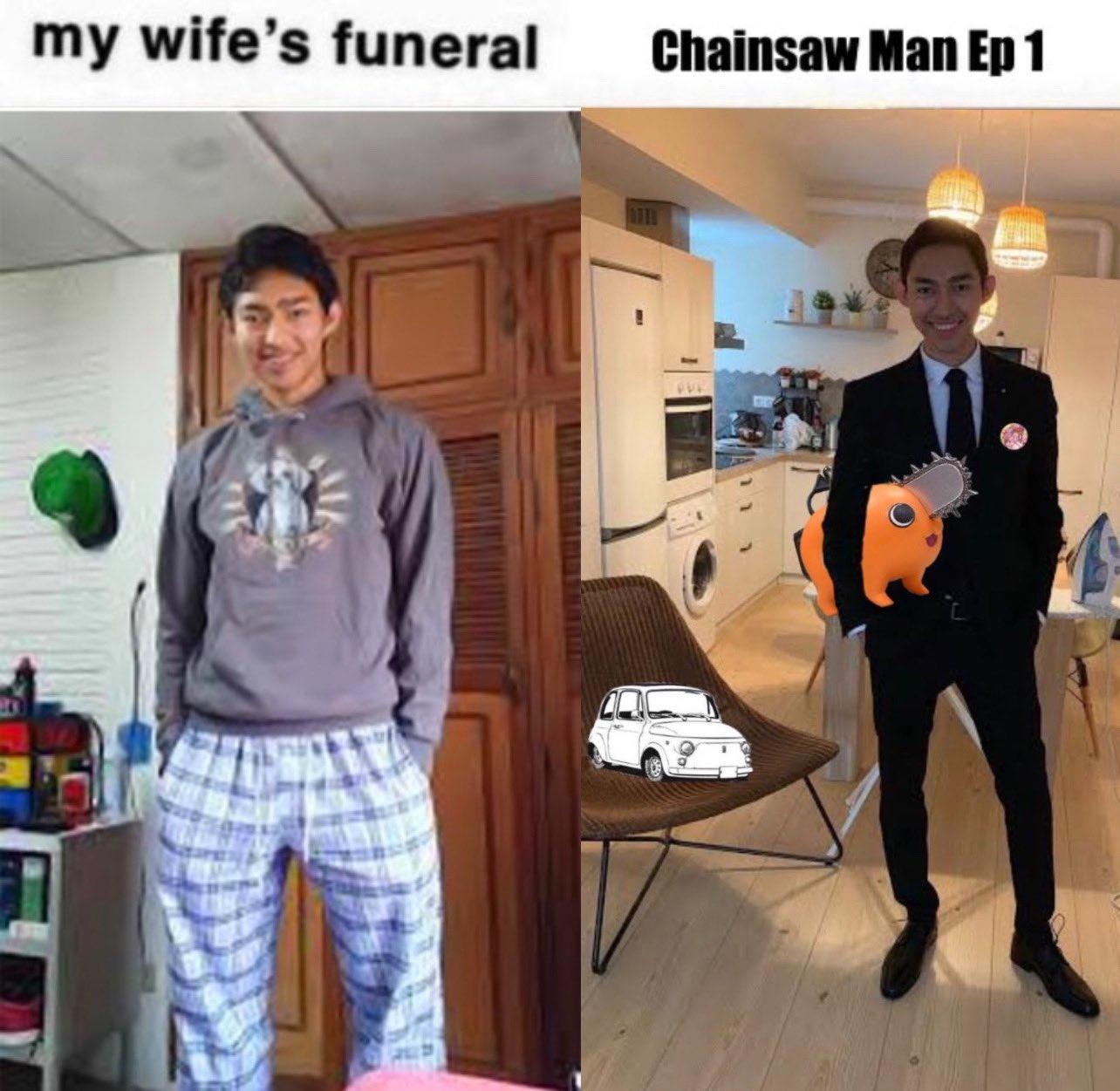 My Wife's Funeral / chainsawman episode 1 | Fernanfloo Dresses Up / My ...