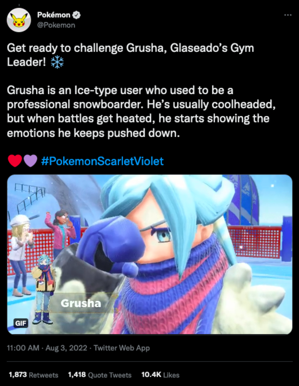 Grusha Pokemon Tweet Introduction | Grusha | Know Your Meme