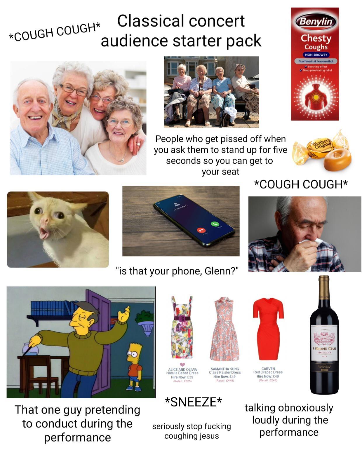 Classical concert audience starter pack | /r/starterpacks | Starter ...