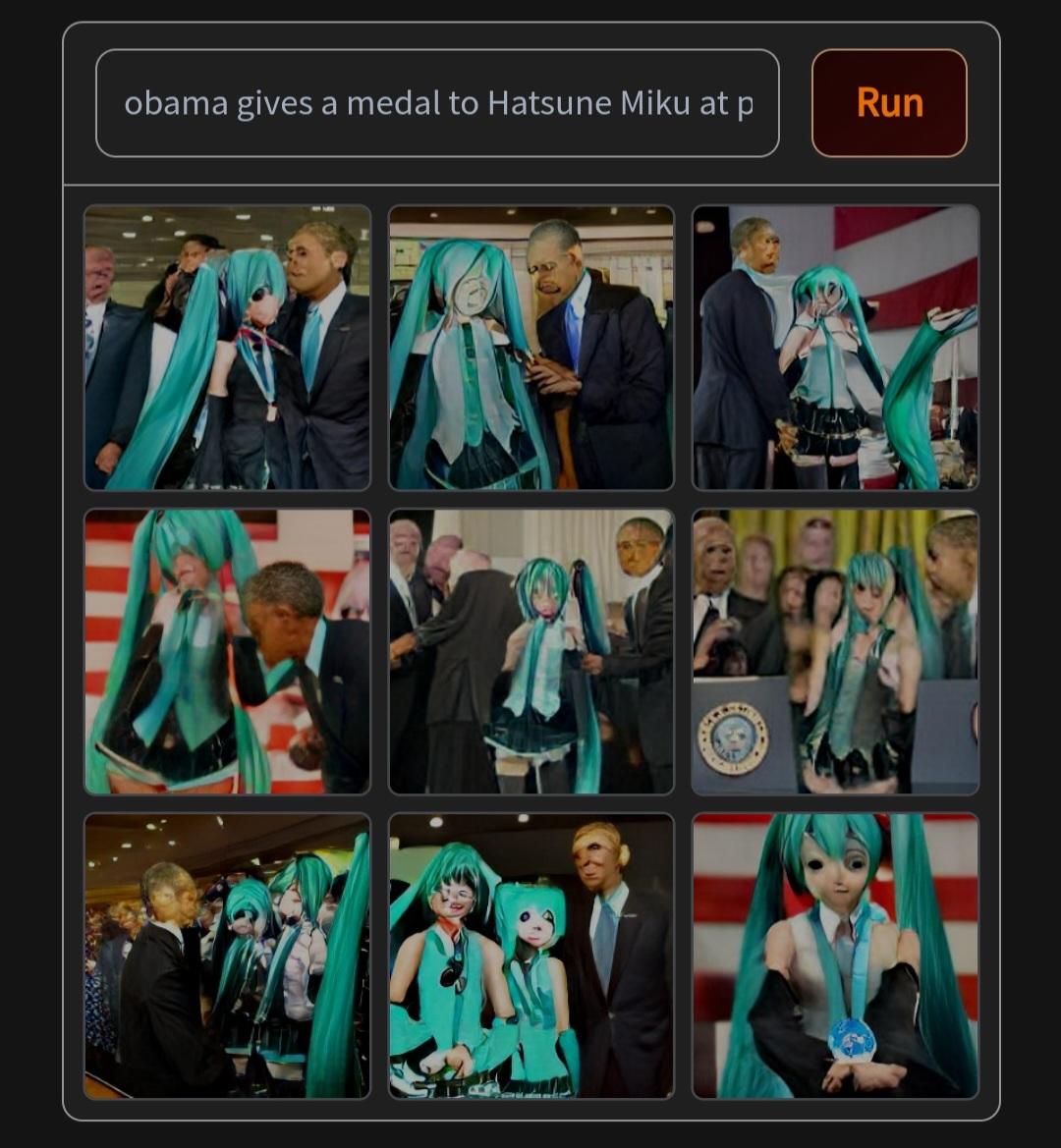 Obama gives a medal to Hatsune Miku | DALL-E mini / Craiyon | Know Your ...