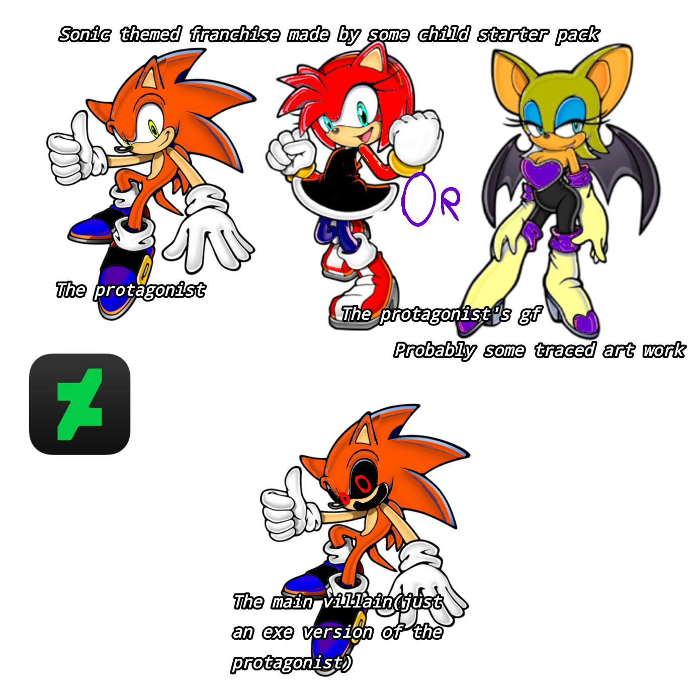 Sonic themed franchise made by some child starter pack | /r ...