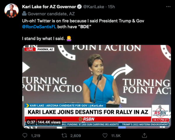 kari lake says bde | Big Dick Energy / BDE | Know Your Meme