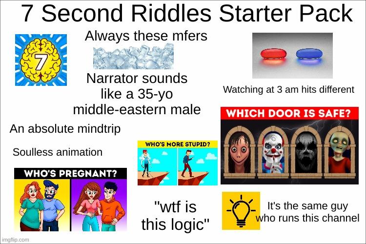 7 Second Riddles Starter Pack | /r/starterpacks | Starter Packs | Know ...