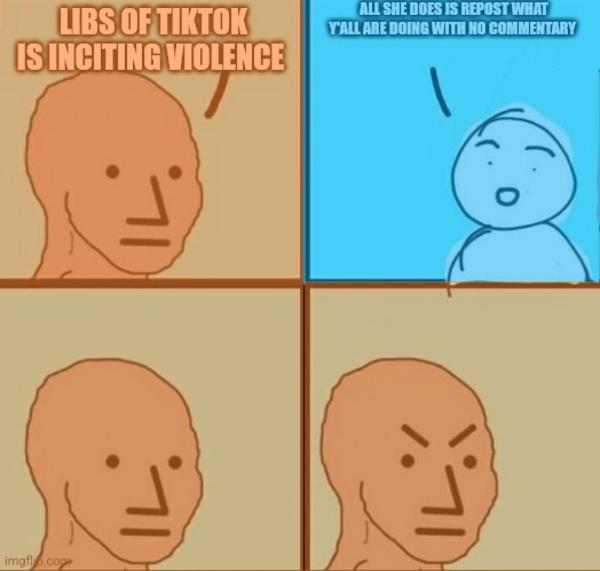 If sharing what you're doing causes regular people to be violent ...