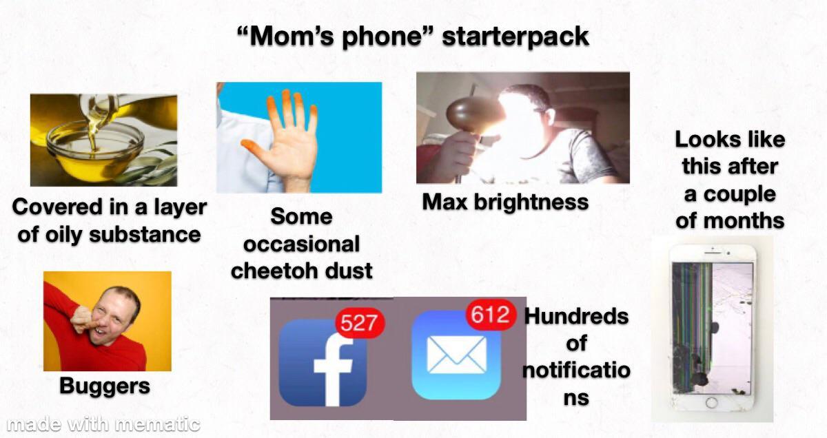 “Mom’s phone” starterpack | /r/starterpacks | Starter Packs | Know Your ...