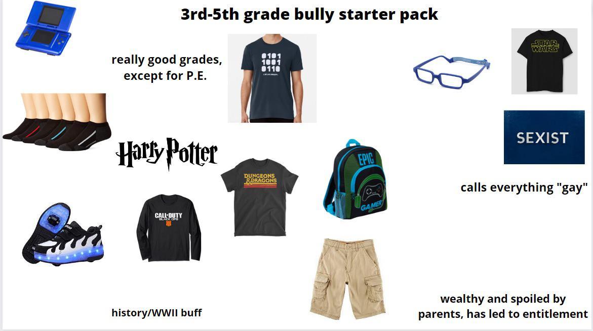 3rd-5th grade bully starter pack | /r/starterpacks | Starter Packs ...